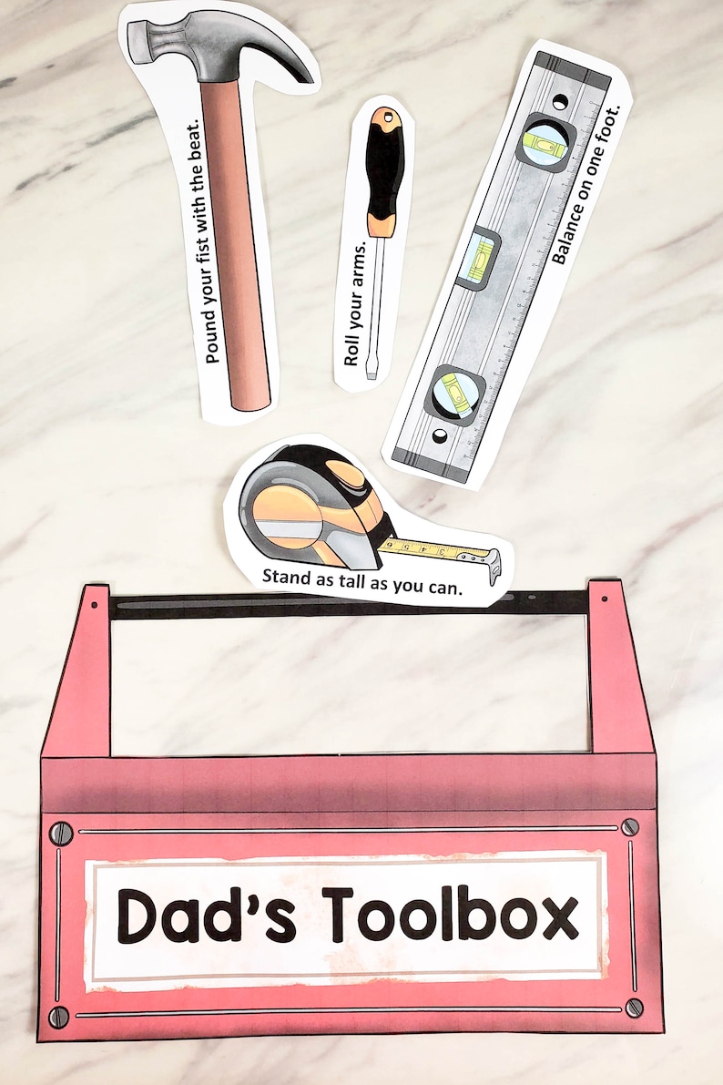 Dad's Toolbox Father's Day Singing Time Activity Ways to Sing Cards ...