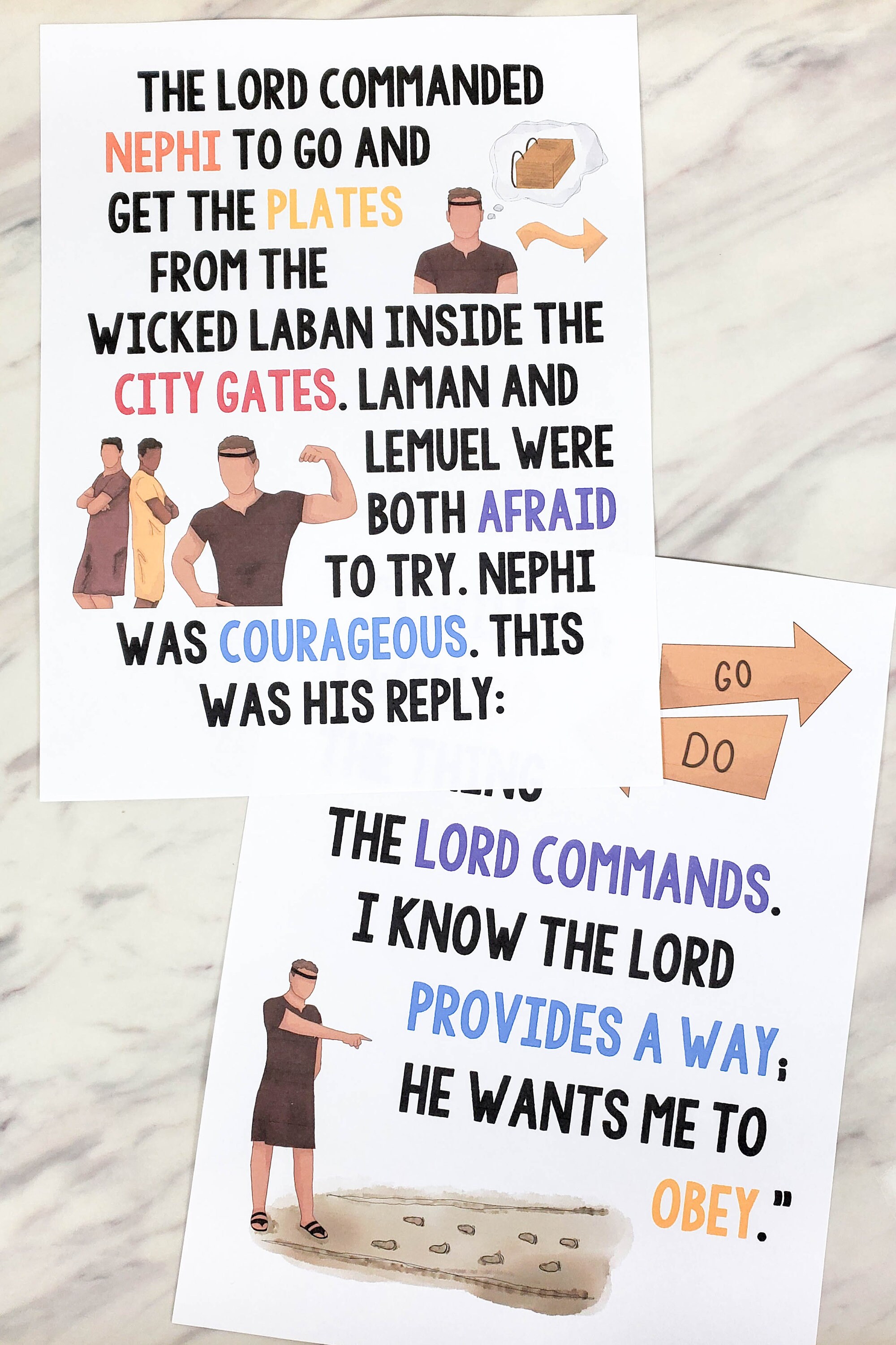 Nephi's Courage Flip Chart & Visual Aids Teach Lyrics 2024 Come Follow ...