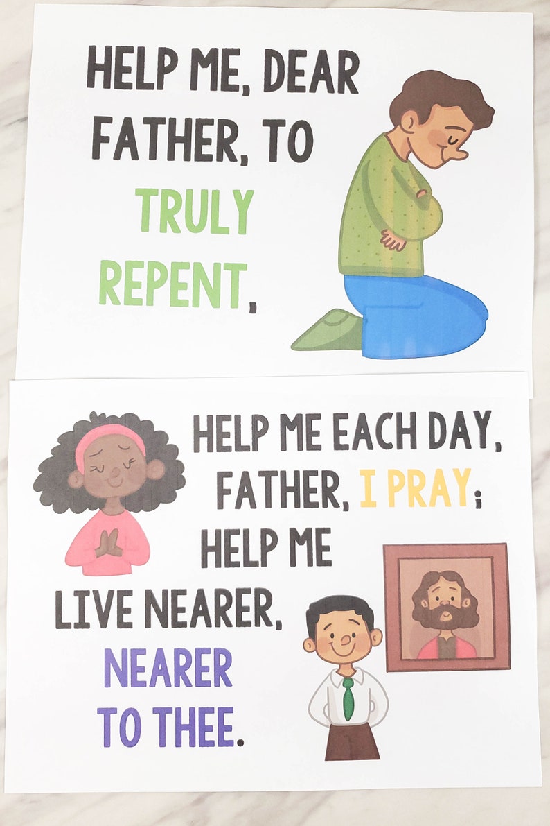 Help Me Dear Father Flip Chart & Visual Aids Singing Time Come Follow ...