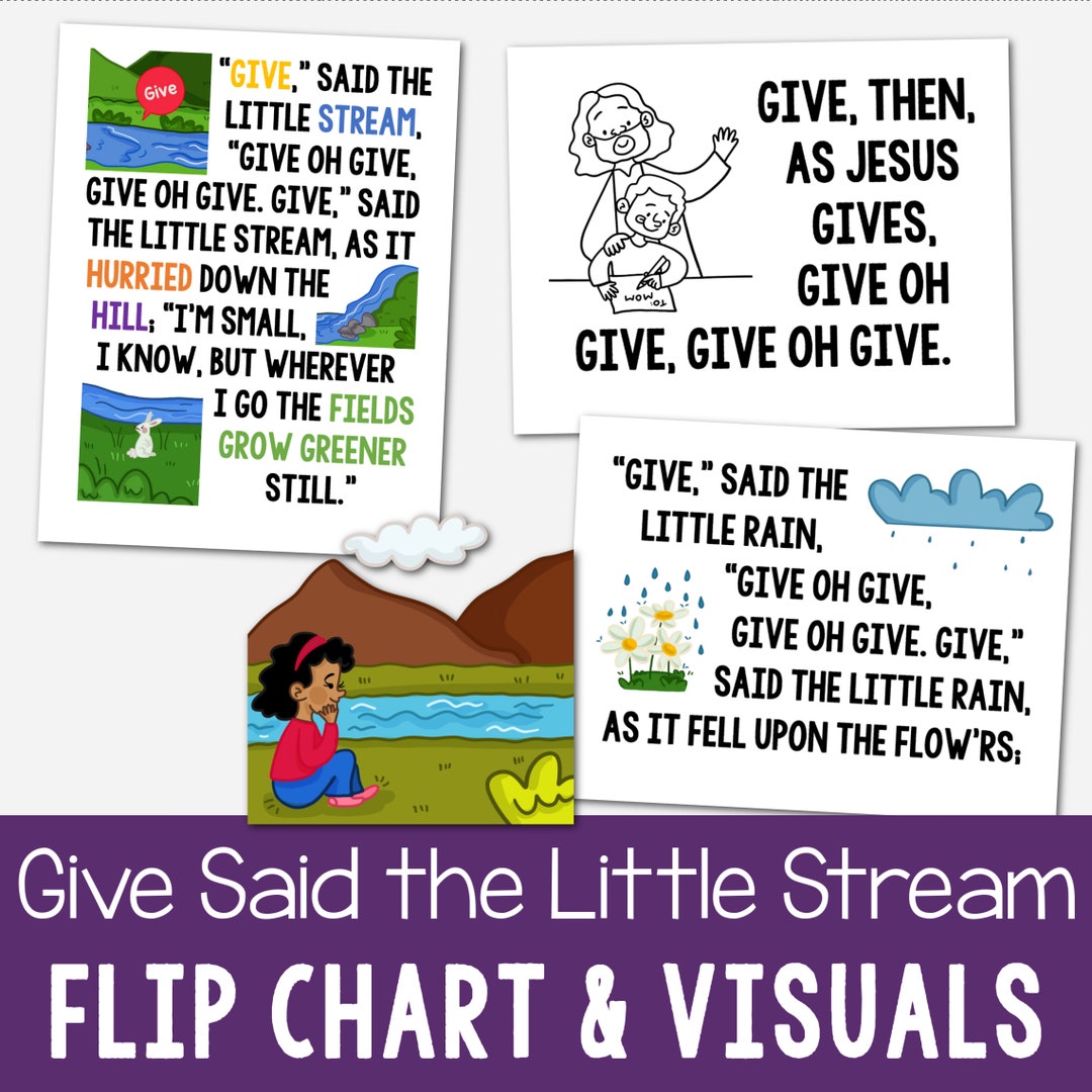 Give Said the Little Stream Flip Chart Visual Aids Printable PDF ...