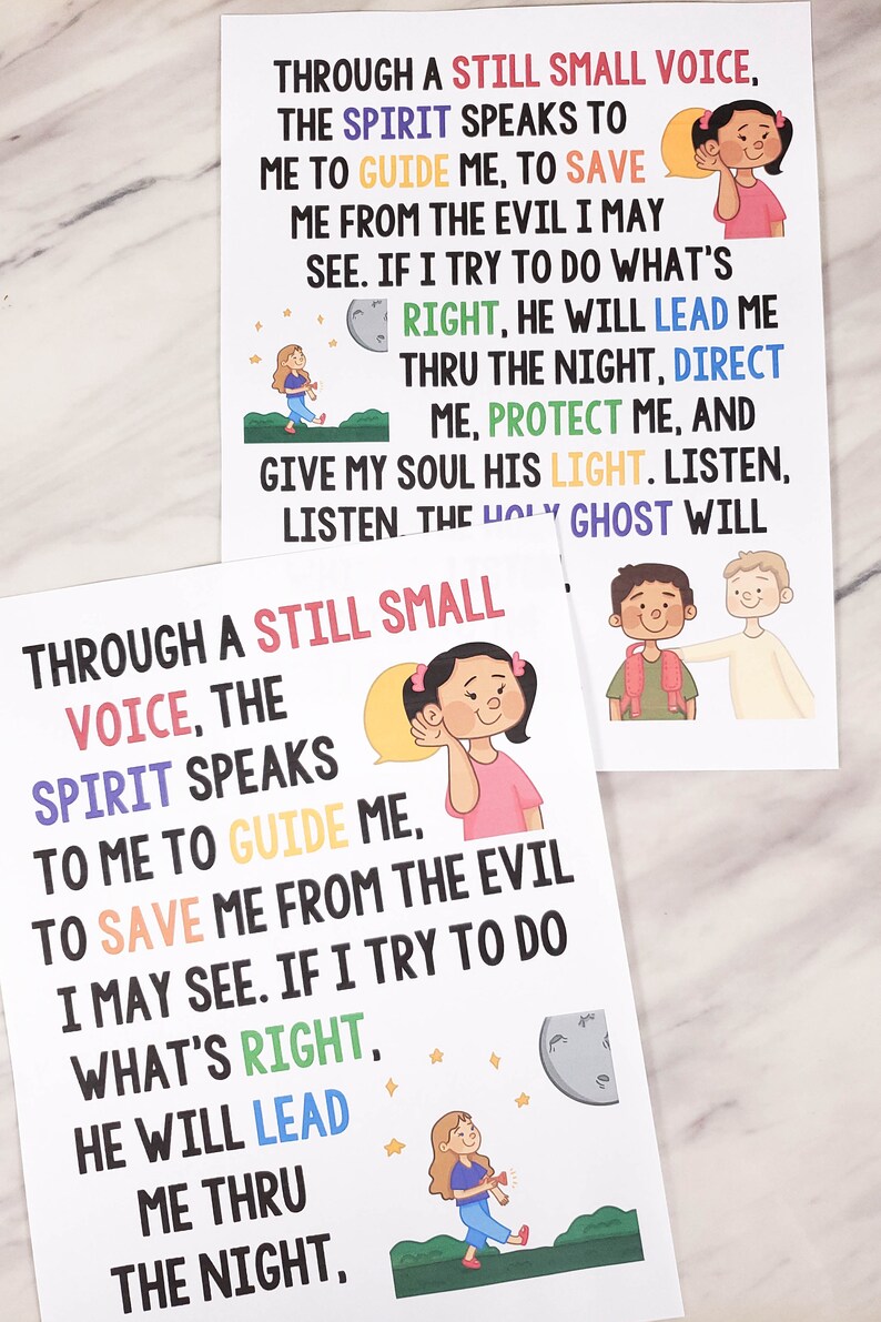 The Still Small Voice Flip Chart & Visual Aids Singing Time Come Follow ...