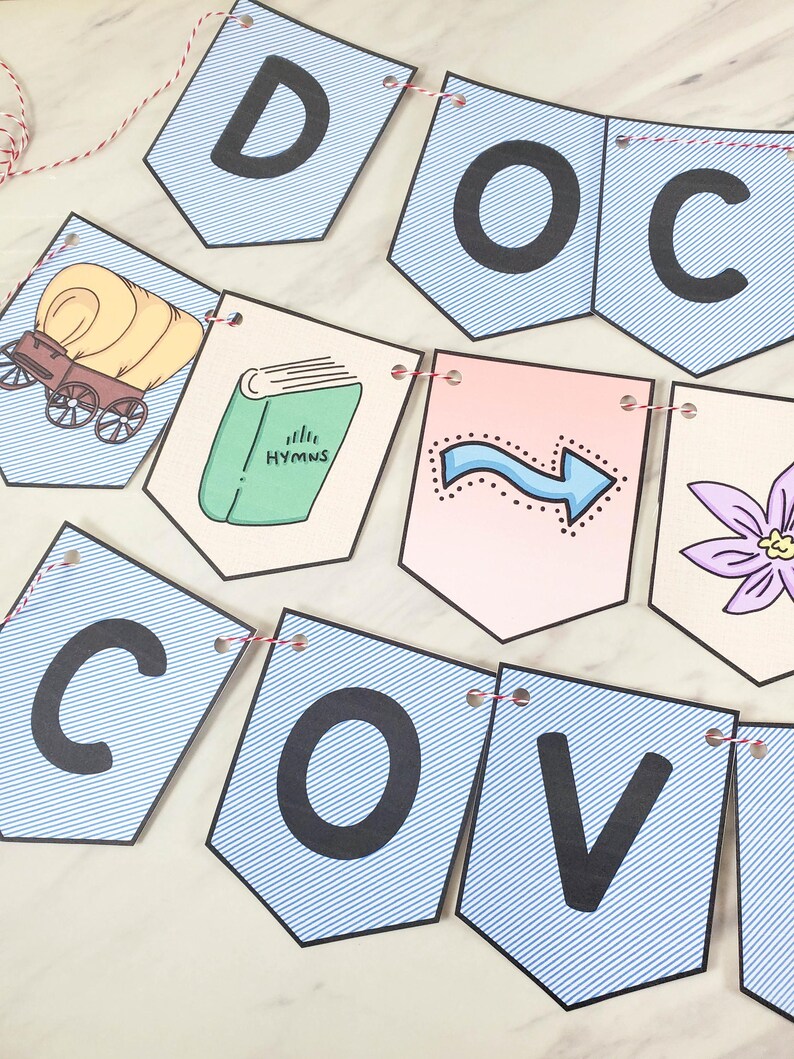 Doctrine and Covenants Symbols Banner Printable Bulletin Board Accents ...