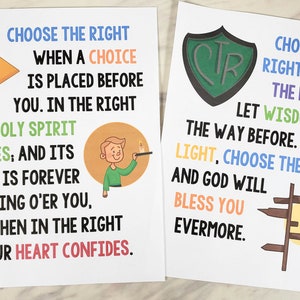 Choose the Right Flip Chart & Visual Aids Singing Time Come Follow Me ...