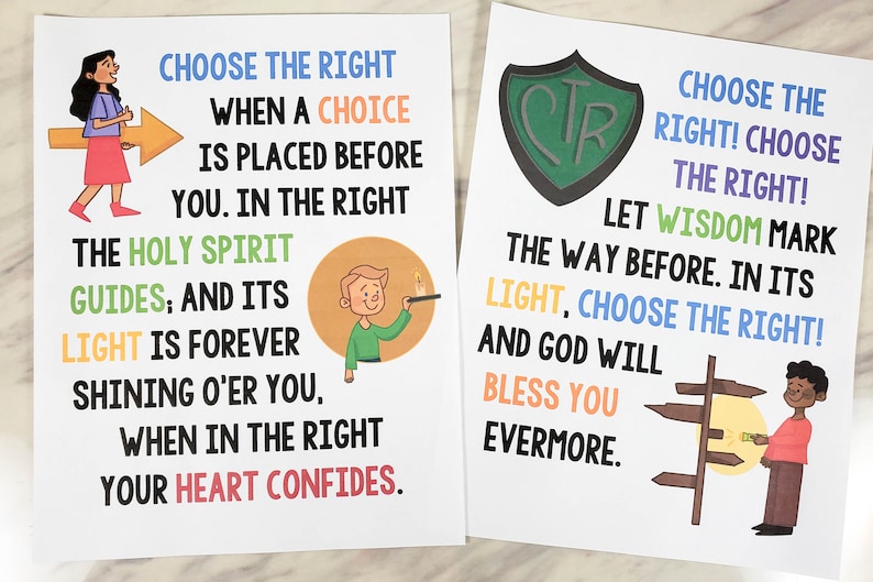 Choose the Right Flip Chart & Visual Aids Singing Time Come Follow Me ...