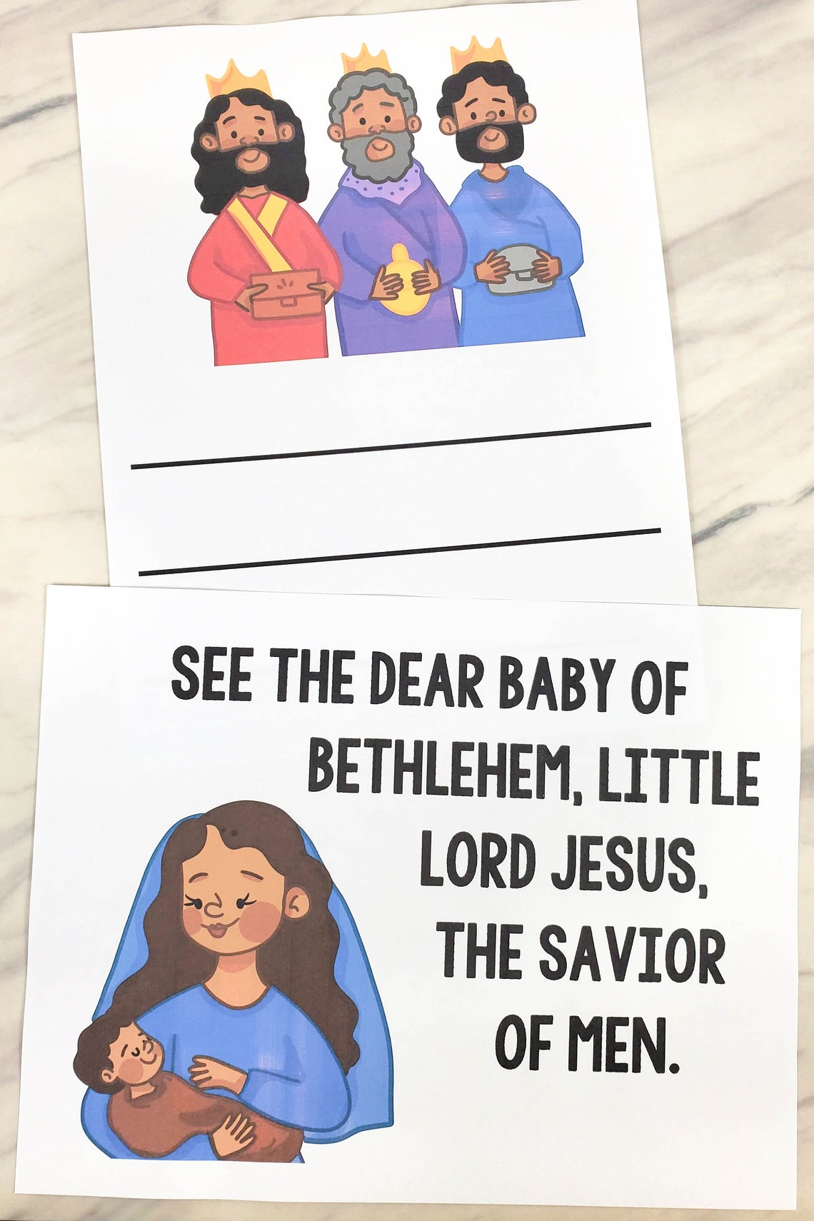 The Nativity Song Flip Chart Visual Aids Printable PDF Christmas Song ...
