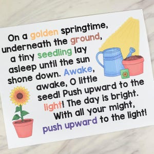On a Golden Springtime Flip Chart Visual Aids Printable Lyrics Song ...