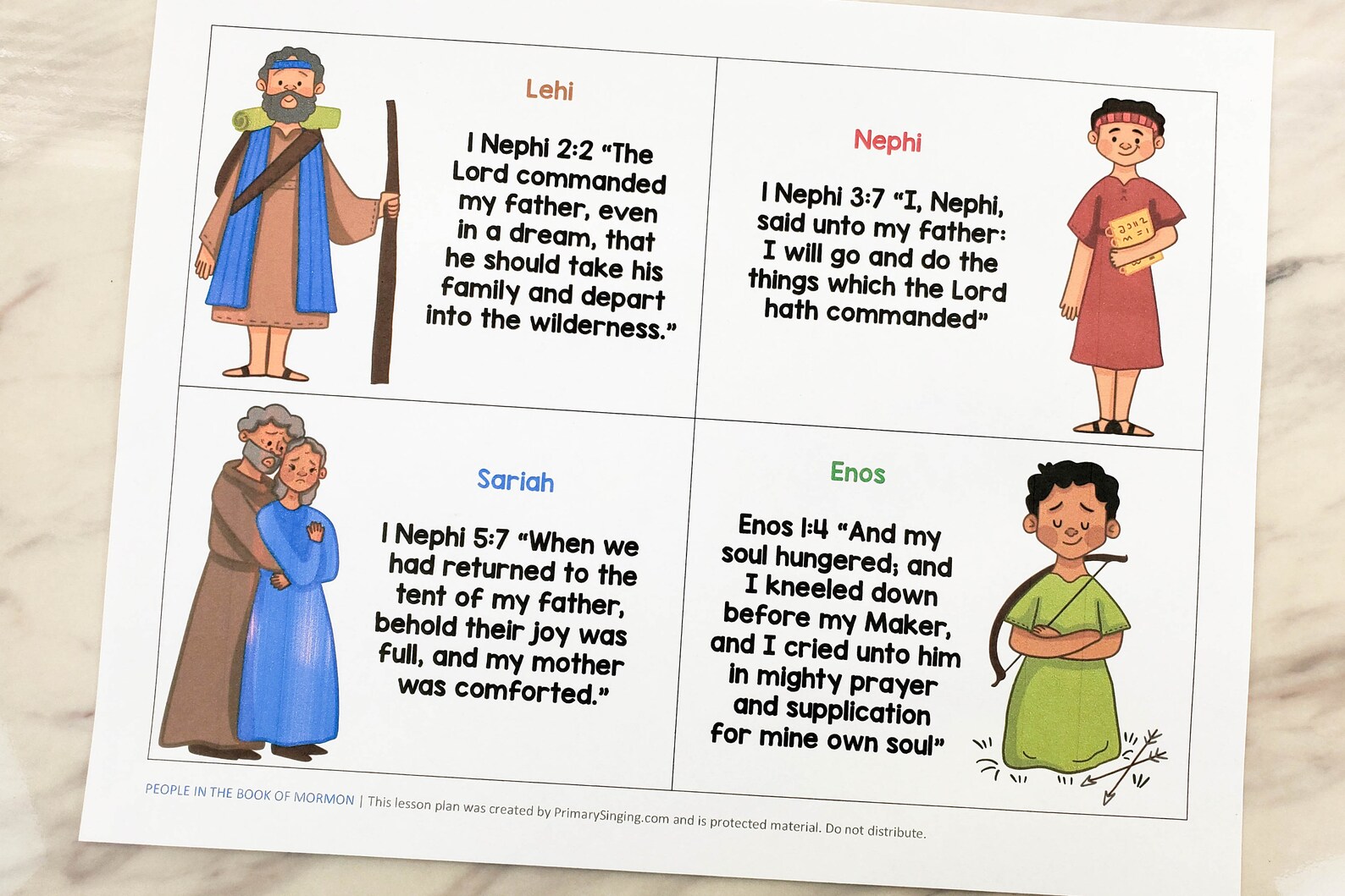 26 People of the Book of Mormon Hero Cards Printable Art Card With ...