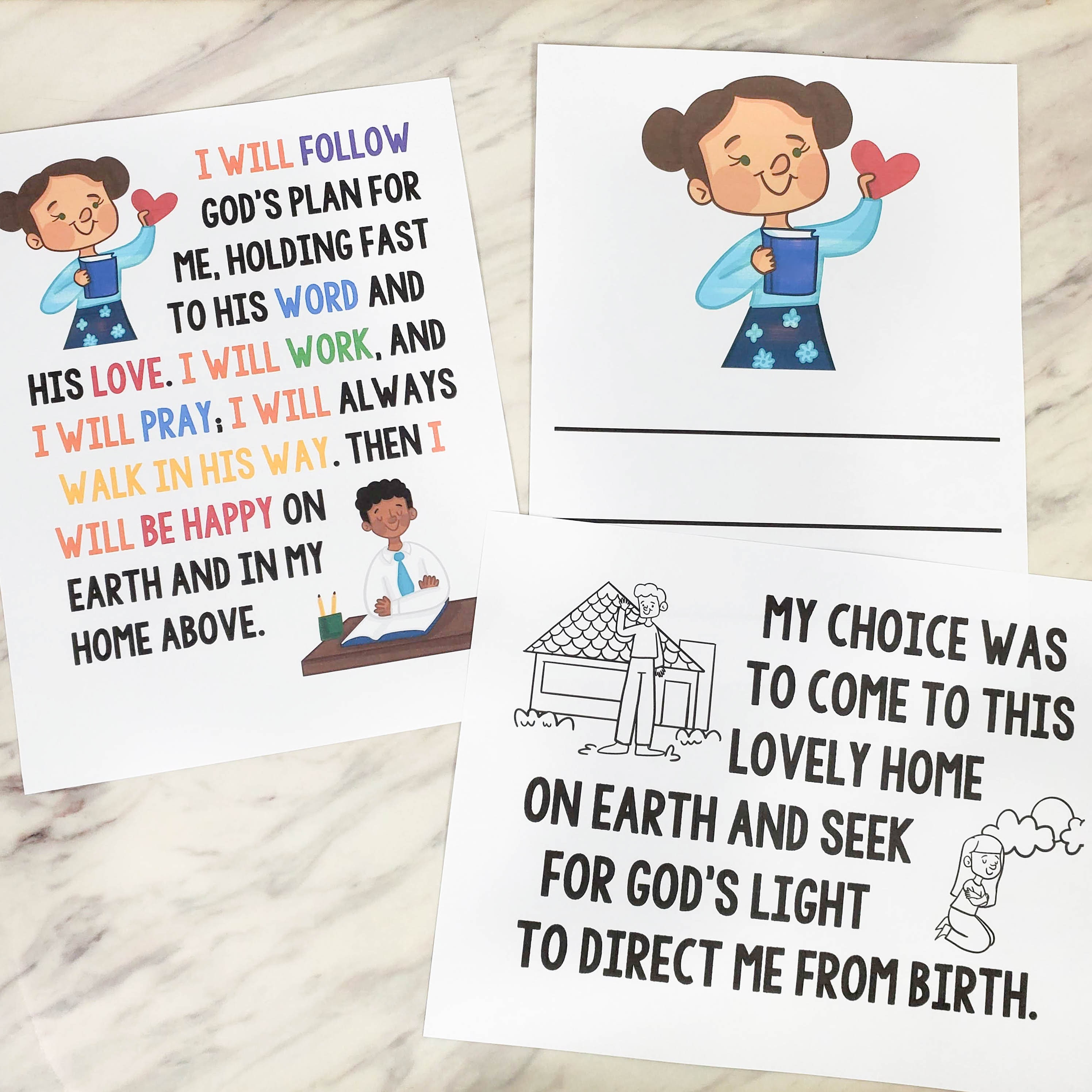 I Will Follow God's Plan Flip Chart & Visual Aids Teach Come Follow Me ...