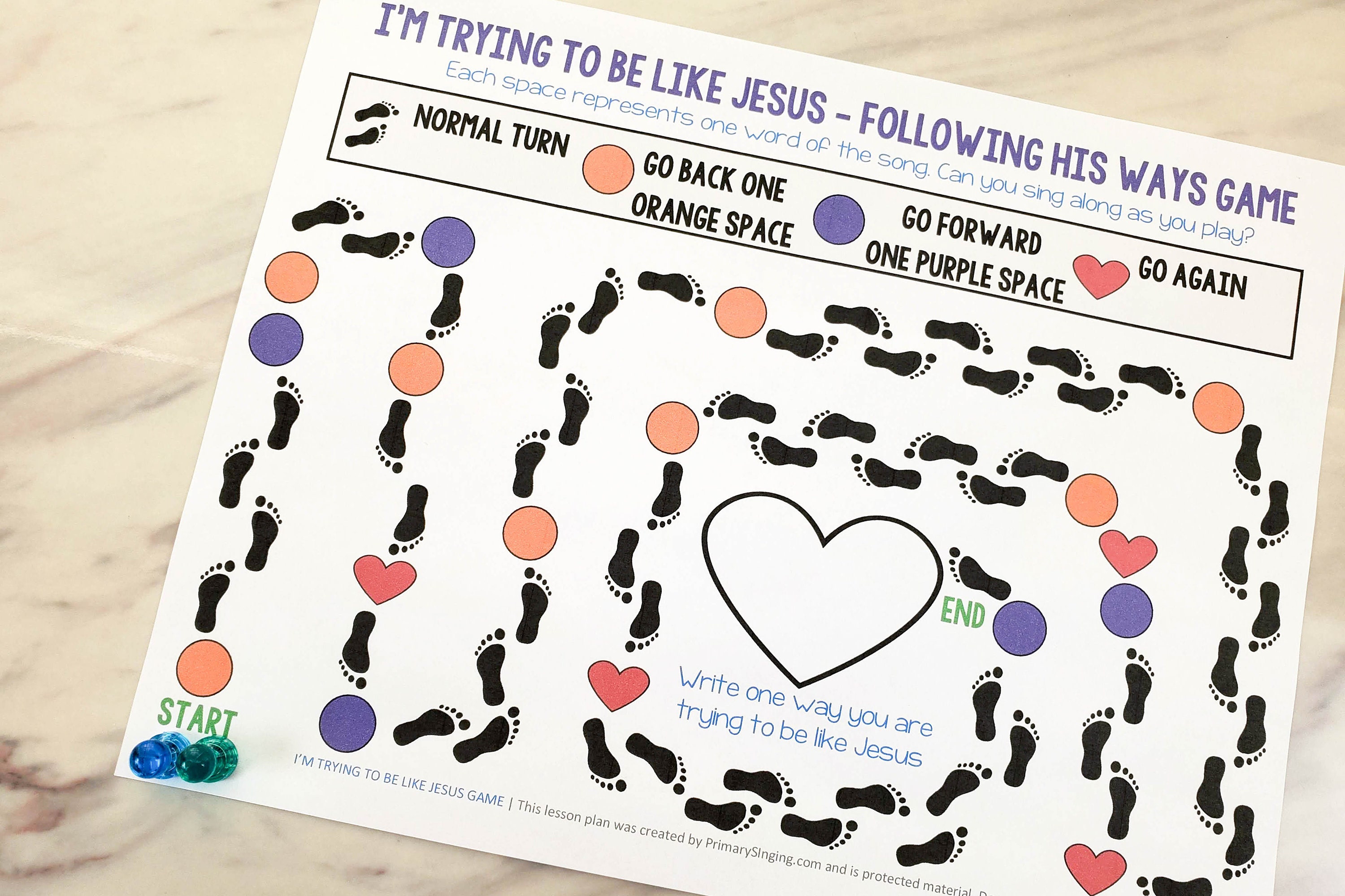 I'm Trying to Be Like Jesus Singing Time Primary Song Helps Flip Chart 7 Printable Lesson Plan ...