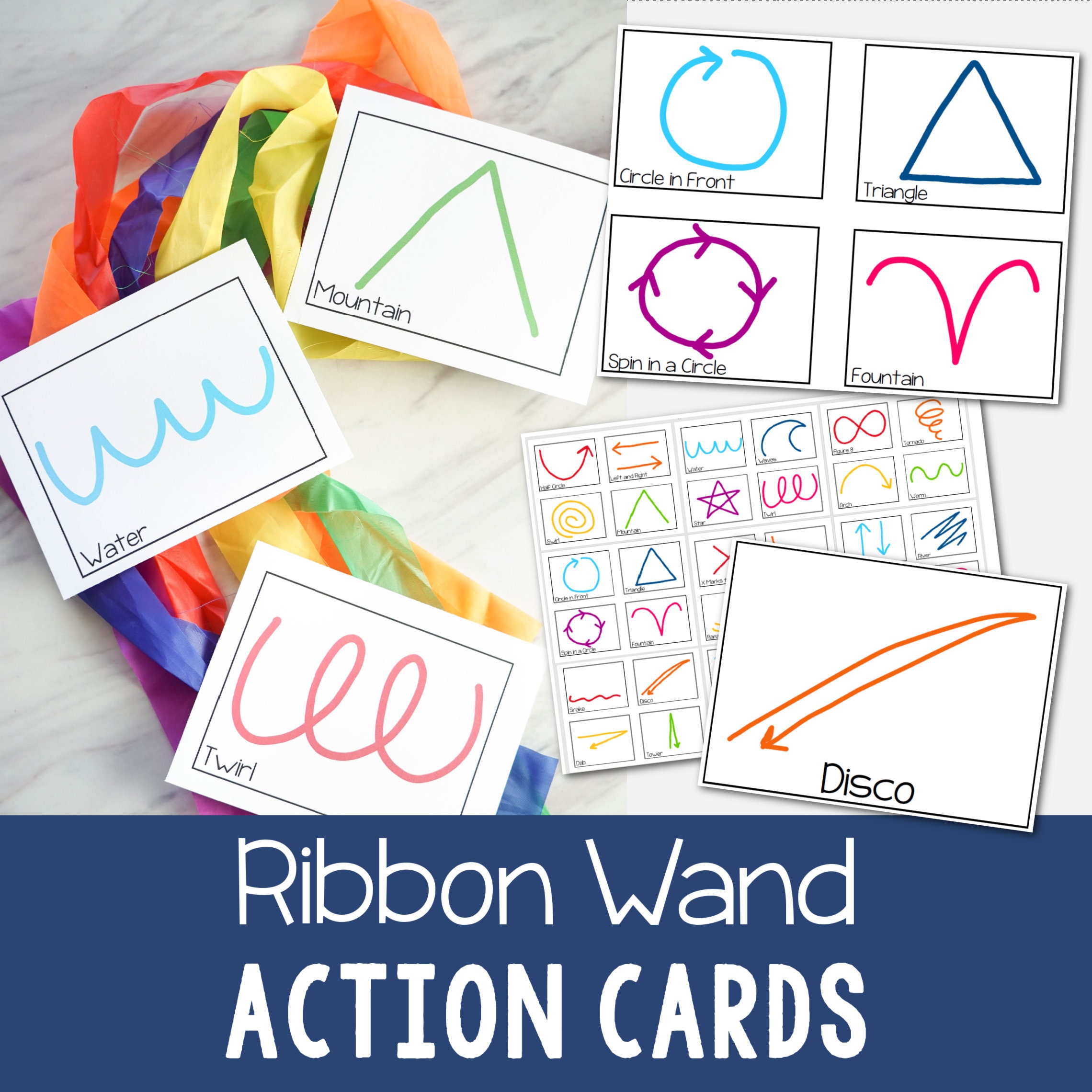 Ribbon Wand Action Cards for Singing Time PDF Printable Cards ...