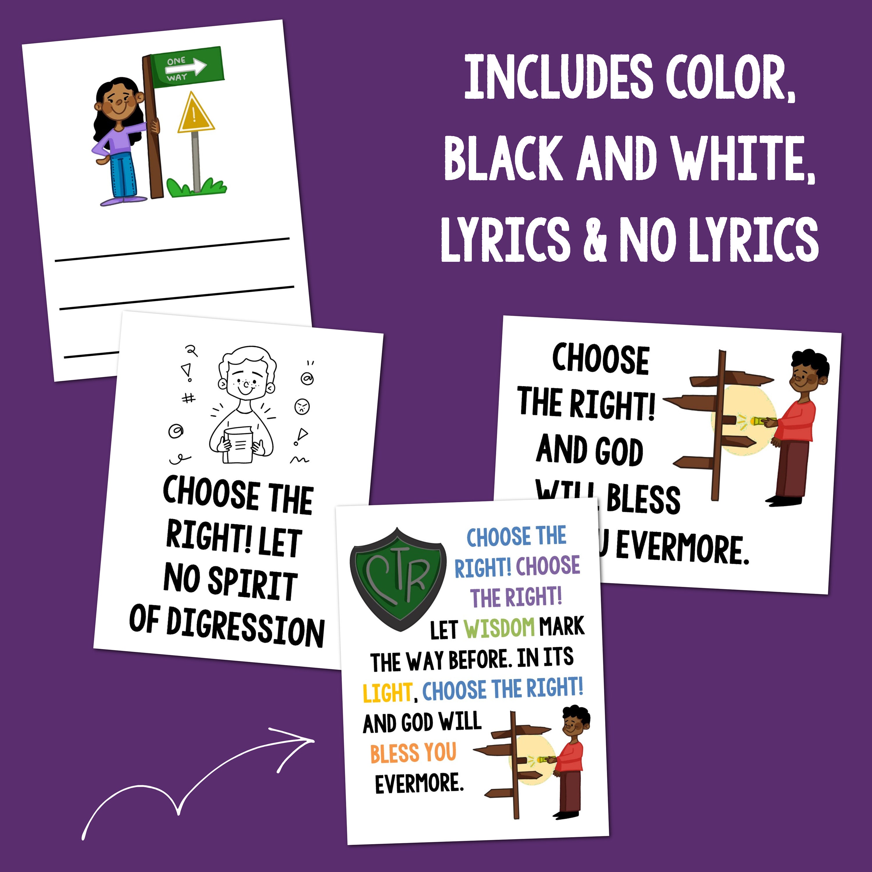 Choose the Right Flip Chart & Visual Aids Singing Time Come Follow Me ...