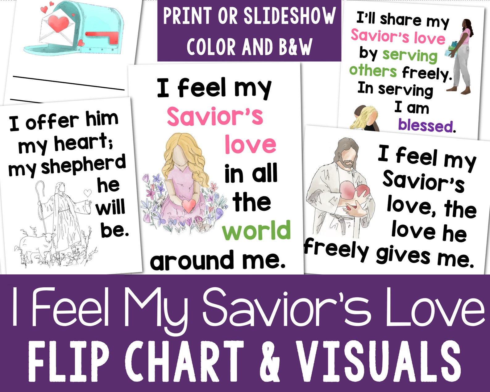 I Feel My Savior's Love Flip Chart & Visual Aids Teach Come Follow Me ...
