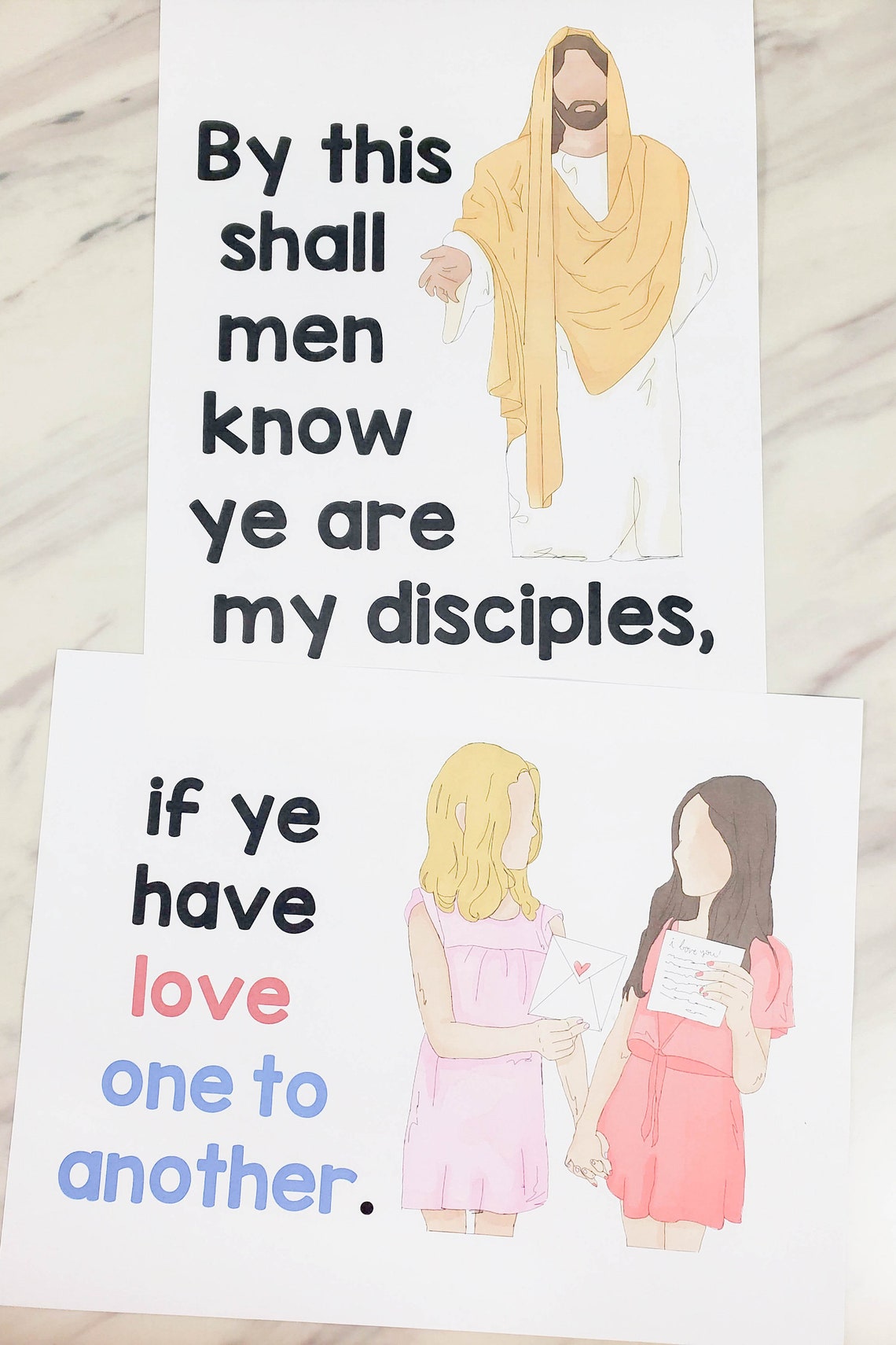 Love One Another Flip Chart LDS Song Visual Aids Printable PDF ...