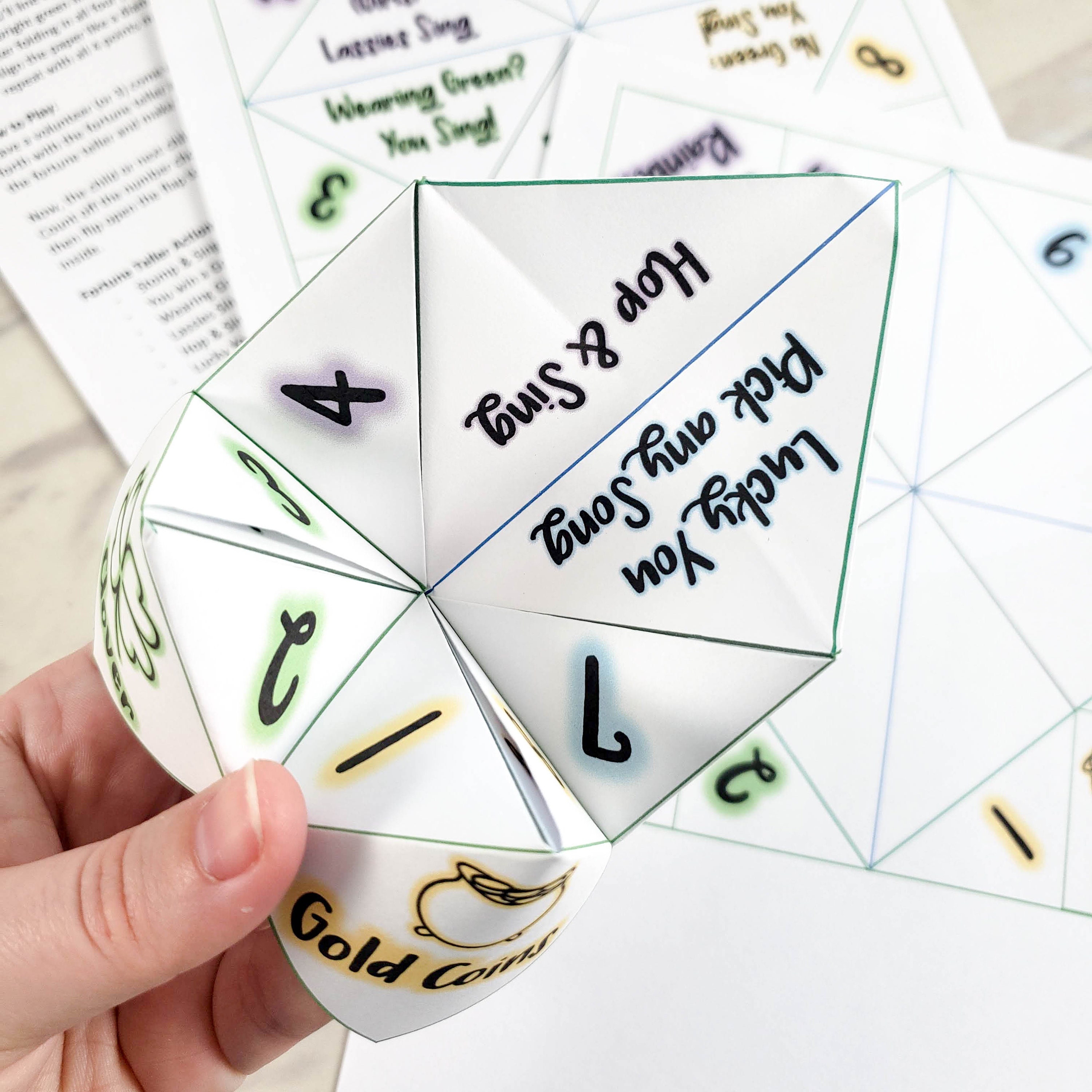 St Patrick's Day Fortune Teller & What's Next Games | Printable Lesson ...