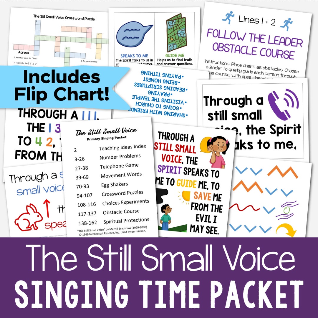 The Still Small Voice Singing Time Packet 8 Teaching & Flip Chart ...
