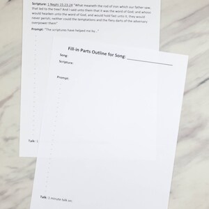 Primary Program Script 2024 Book of Mormon Song Outline Question ...