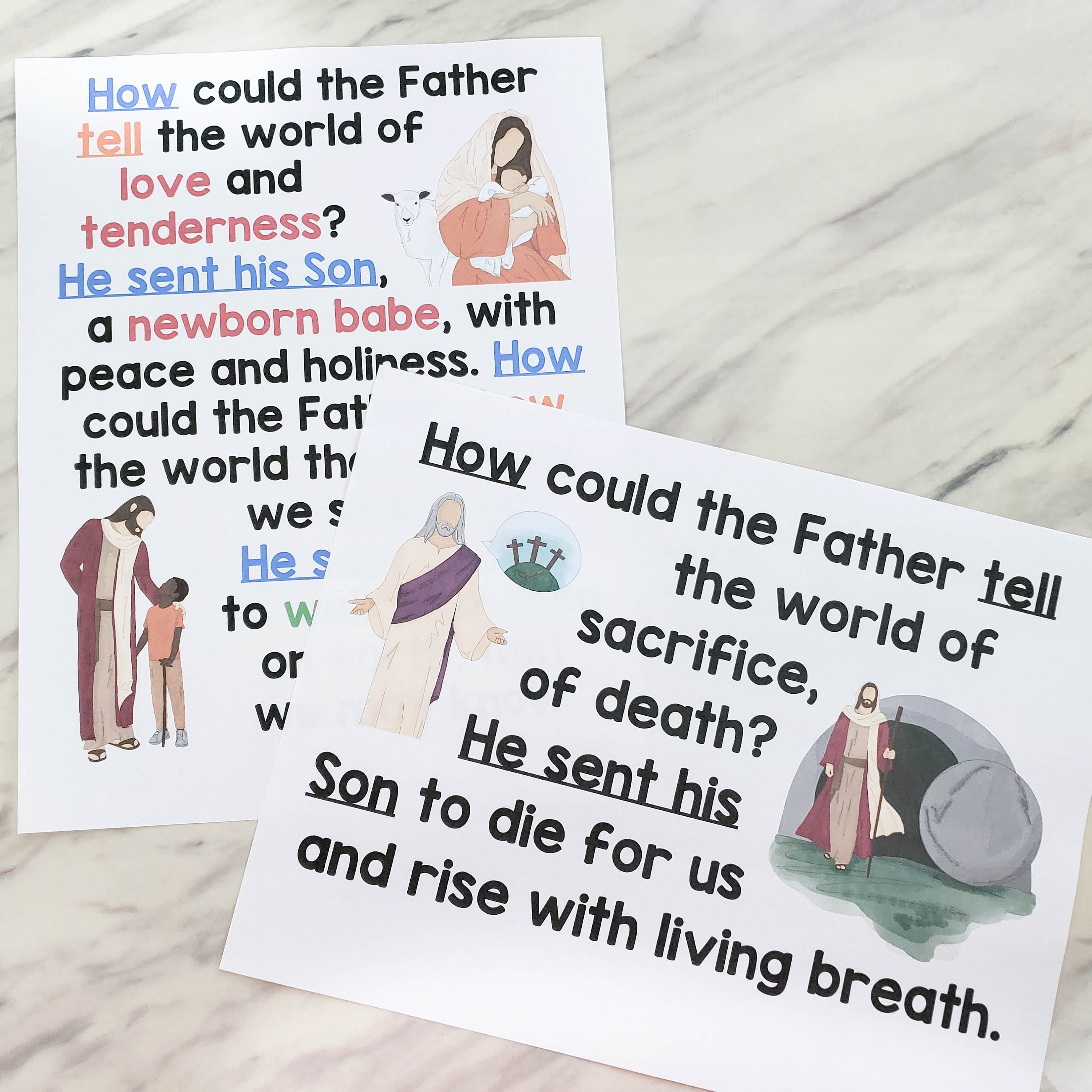 He Sent His Son Flip Chart & Visual Aids Teach Come Follow Me Song ...