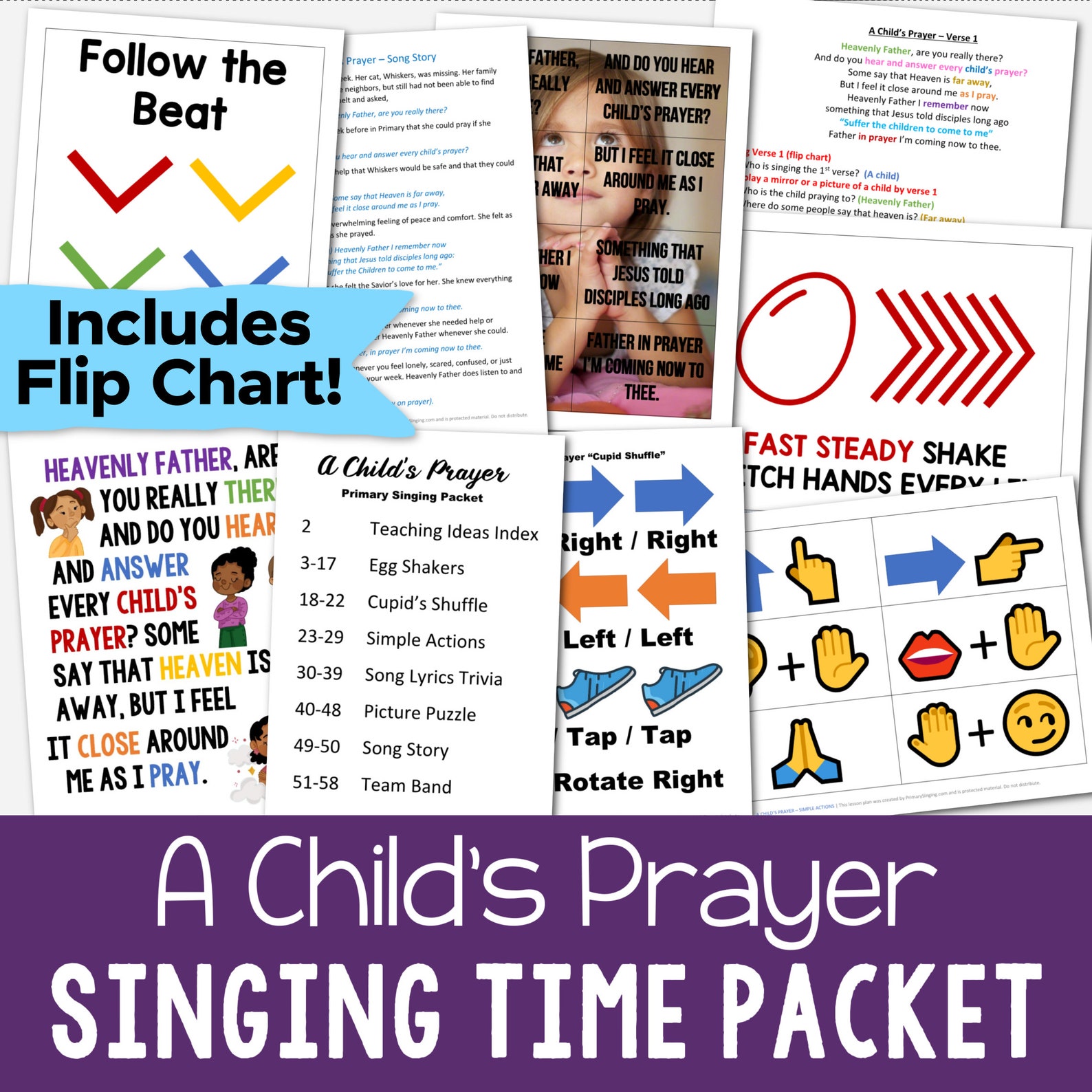 A Child's Prayer Singing Time & Flip Chart | 2023 LDS Primary Song 7 ...