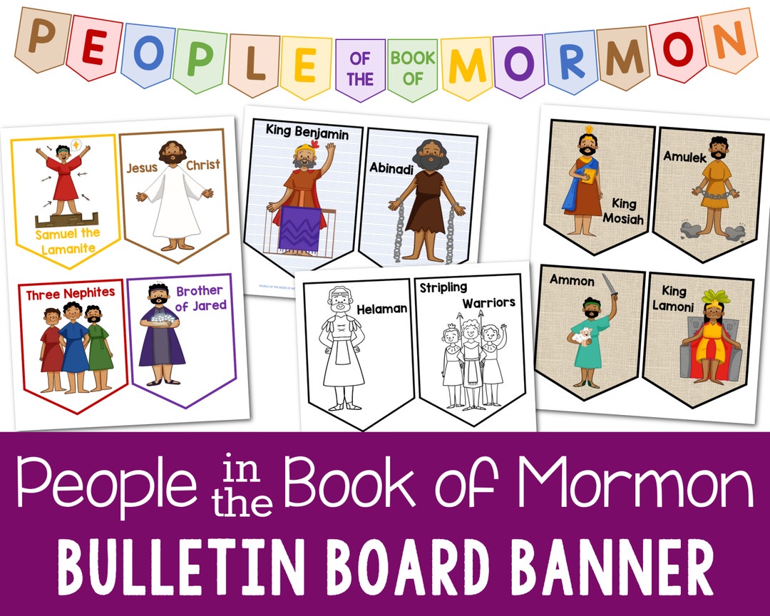 People of the Book of Mormon Hero Banner Printable Bulletin - Etsy