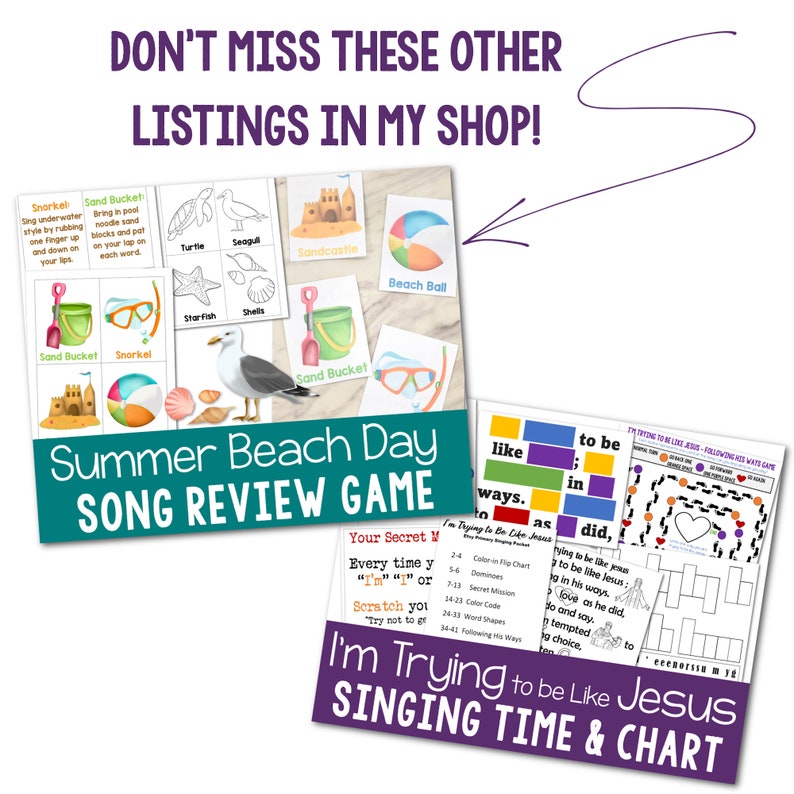 When He Comes Again Singing Time Packet Primary Music Leader Lesson ...