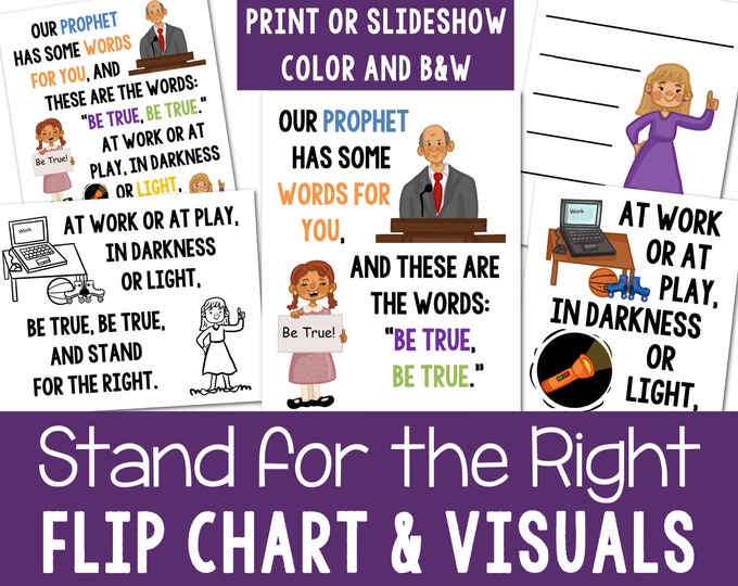 Stand for the Right Flip Chart & Visual Aids Teach Come Follow Me Song ...