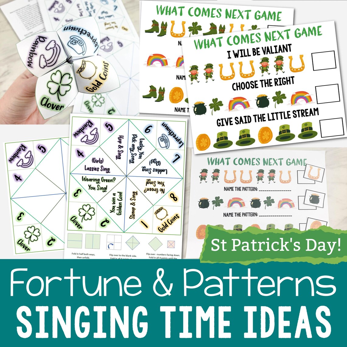 St Patrick's Day Fortune Teller & What's Next Games | Printable Lesson ...