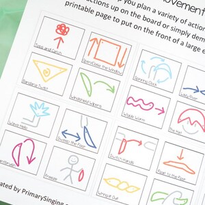 Dance Scarves Movement Cards for Singing Time PDF Printable Cards LDS ...