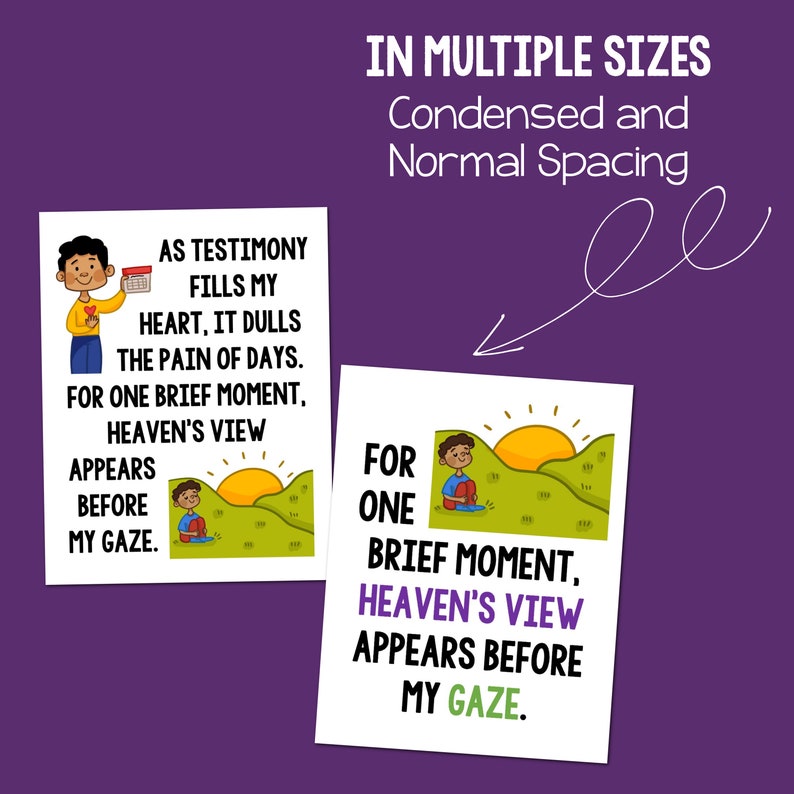 Testimony Flip Chart & Visual Aids Singing Time Come Follow Me Hymn ...