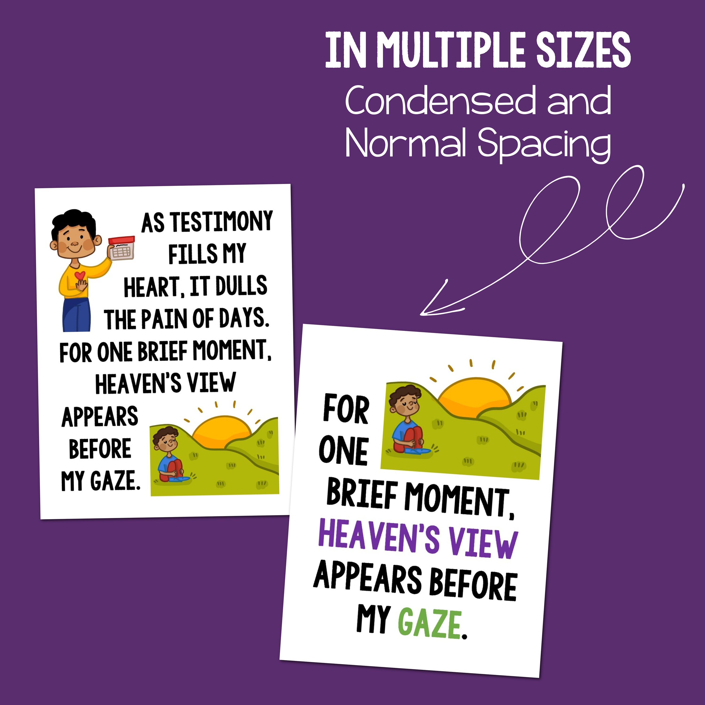 Testimony Flip Chart & Visual Aids Singing Time Come Follow Me Hymn ...