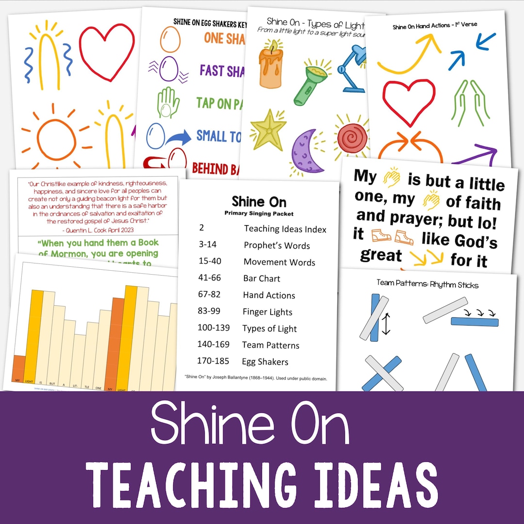 Shine on Teaching Ideas for Singing Time 8 Lesson Plans Printable PDF ...