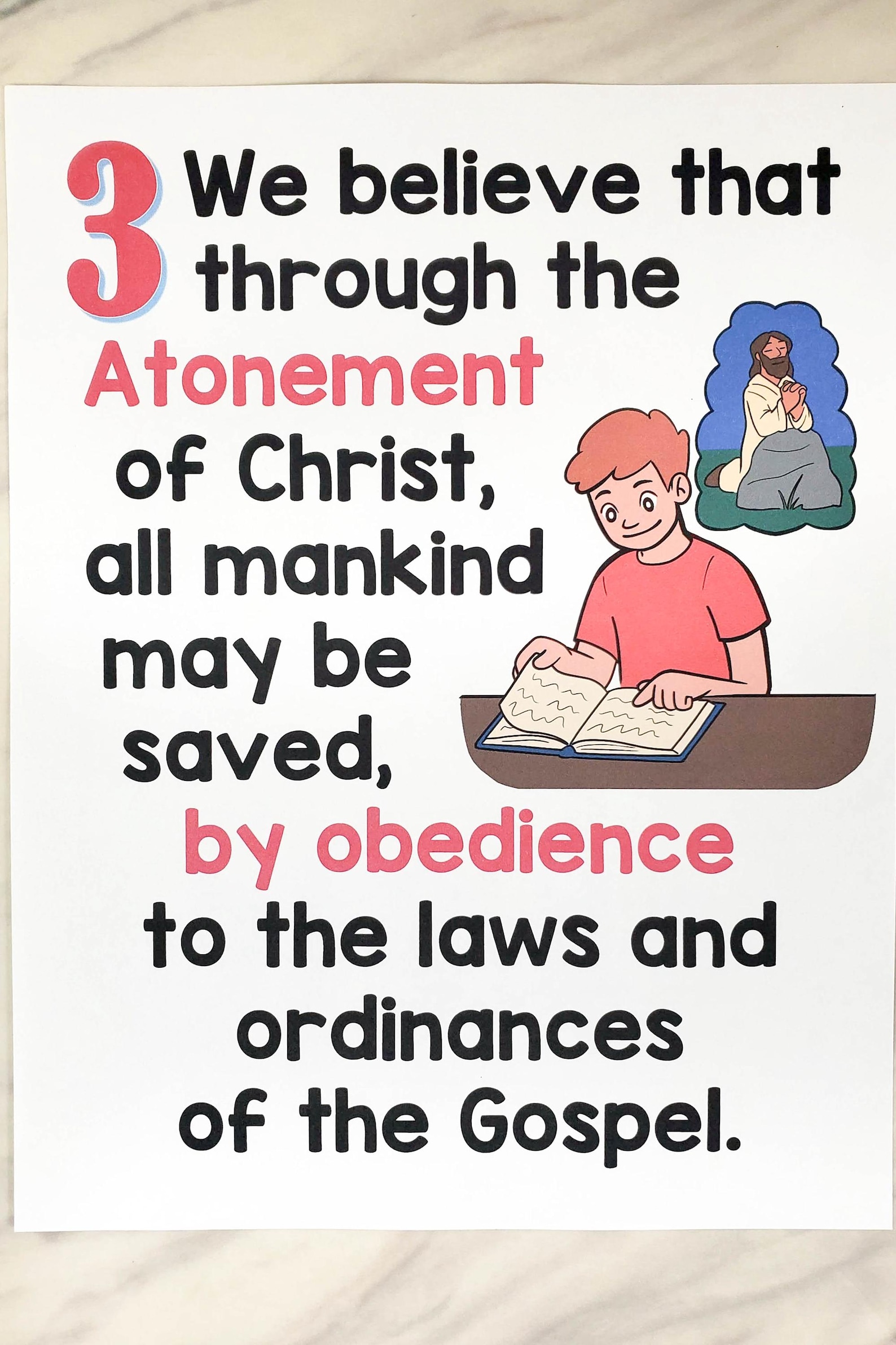 Articles of Faith Flip Chart Visual Aids Singing Time Bulletin Board ...