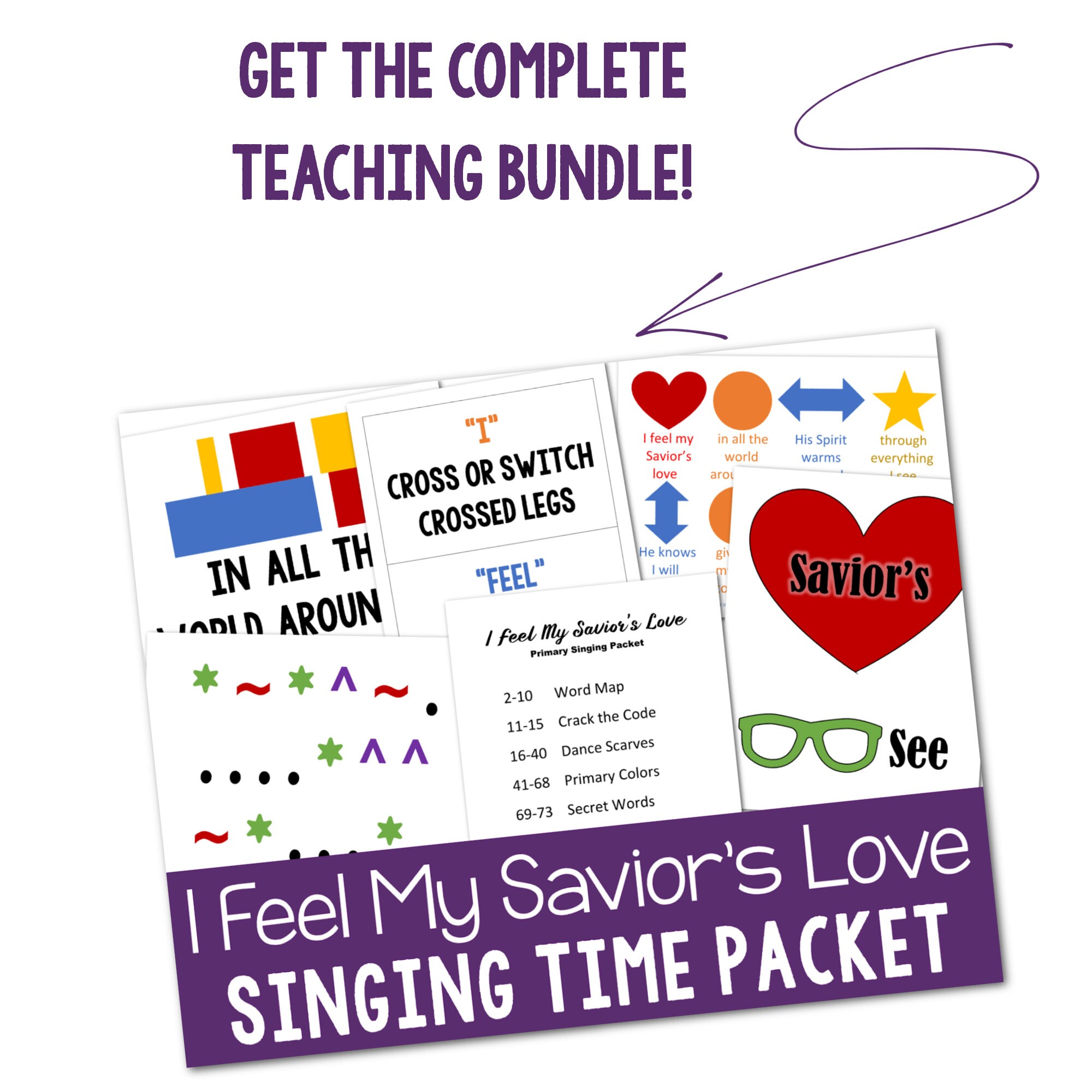 I Feel My Savior's Love Flip Chart & Visual Aids Teach Come Follow Me ...