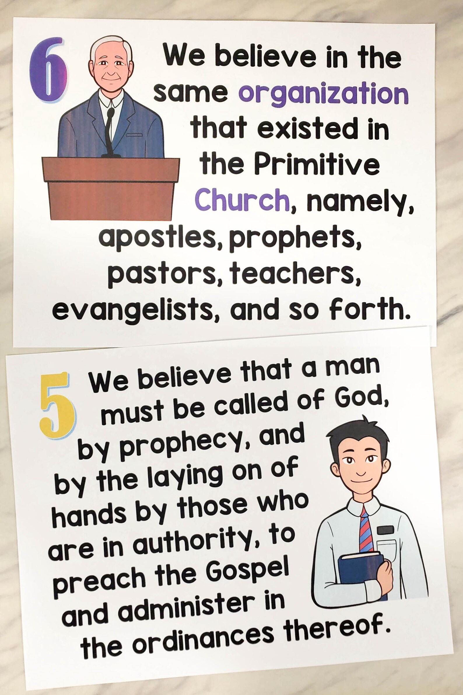 Articles of Faith Flip Chart Visual Aids Singing Time Bulletin Board ...