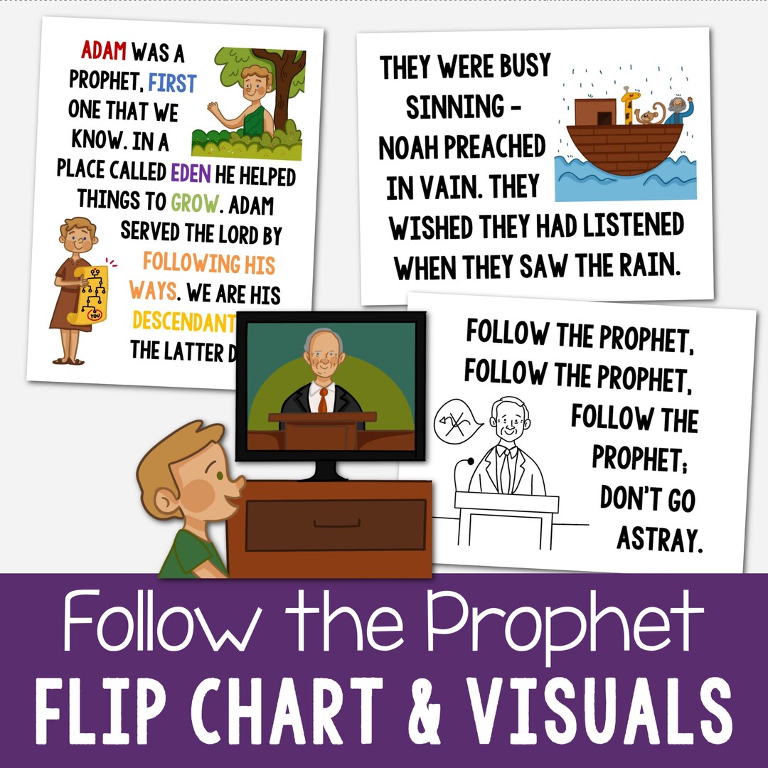 Follow the Prophet Flip Chart & Visual Aids Singing Time Come Follow Me ...