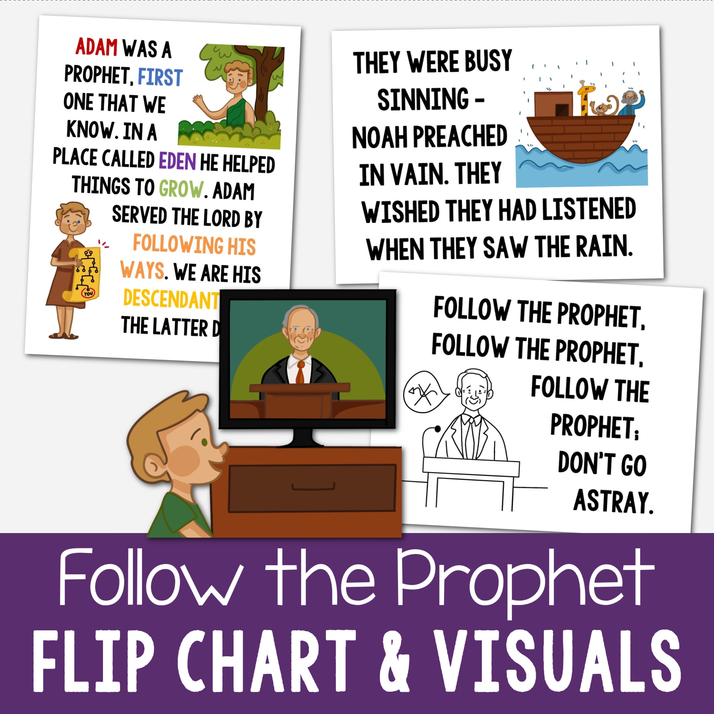 Follow the Prophet Flip Chart & Visual Aids Singing Time Come Follow Me ...