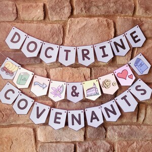 Doctrine and Covenants Symbols Banner Printable Bulletin Board Accents ...