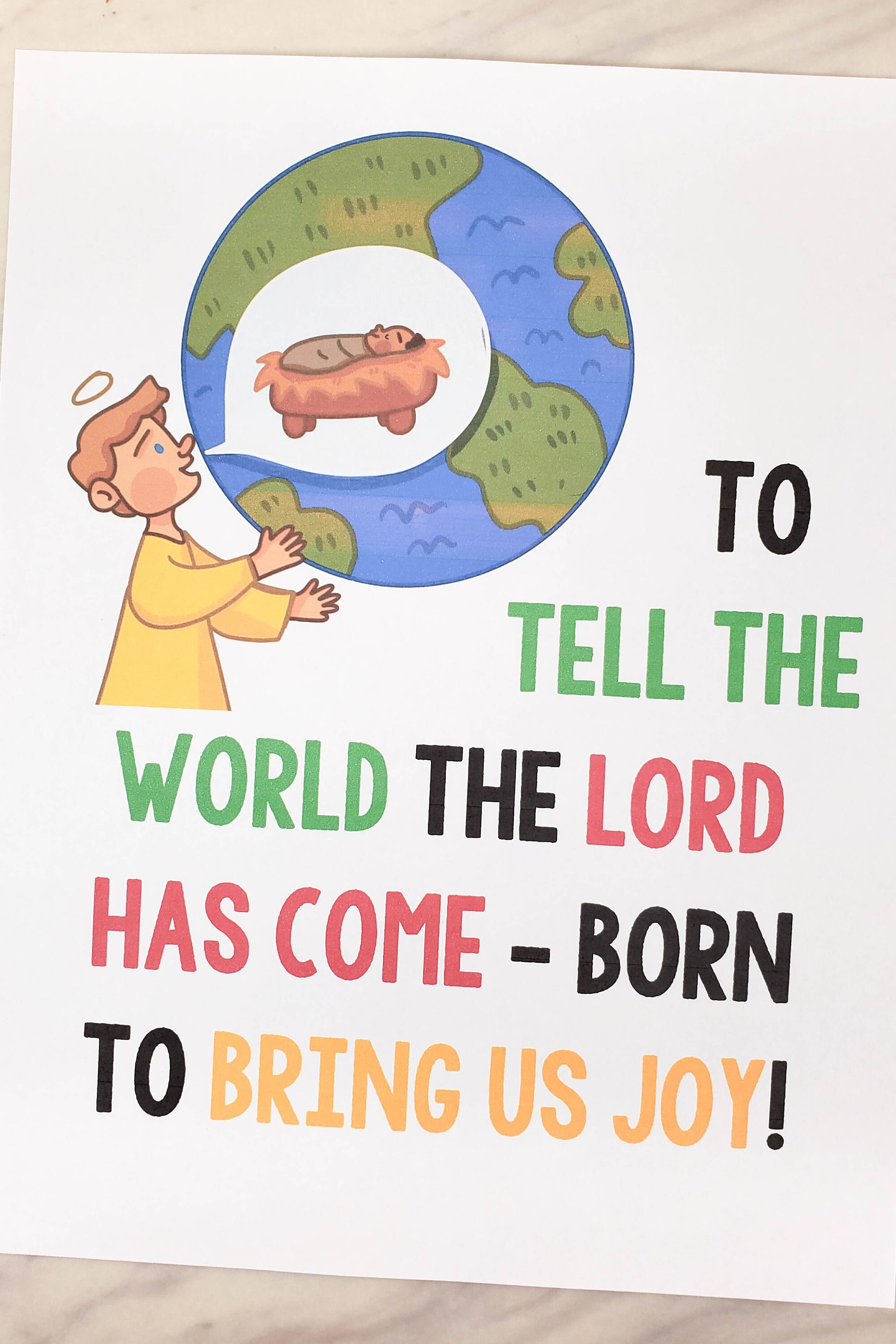 Born to Bring Us Joy Flip Chart Visual Aids Printable PDF Christmas ...