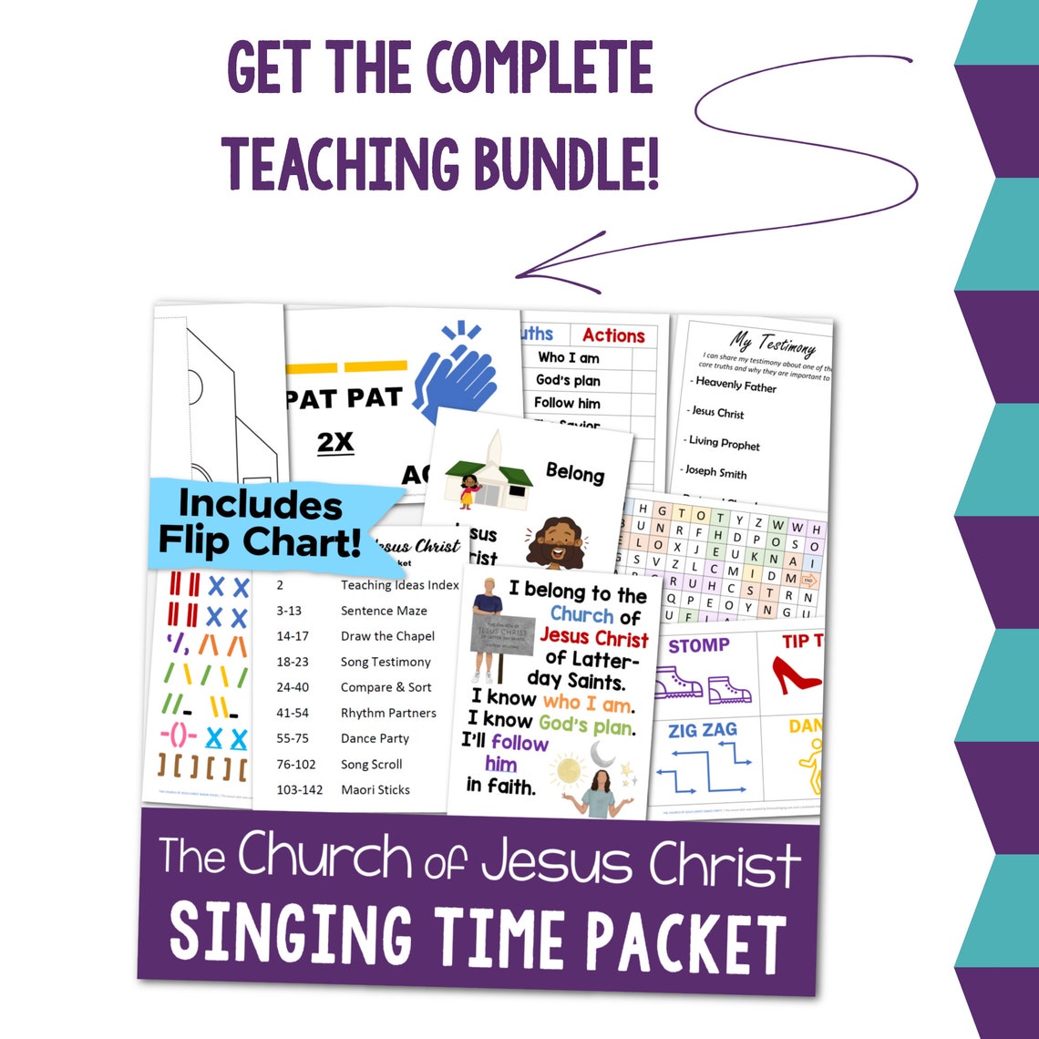 The Church of Jesus Christ Flip Chart & Visual Aids Singing Time Come ...