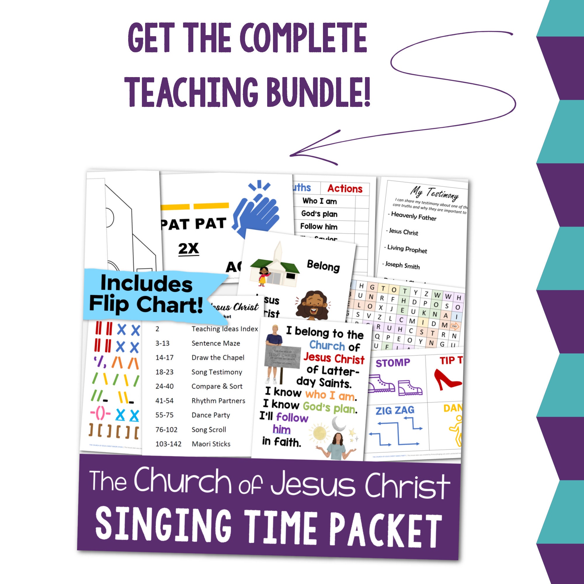 The Church of Jesus Christ Flip Chart & Visual Aids Singing Time Come ...