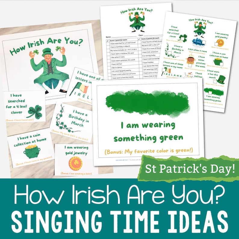 How Irish Are You? St Patrick's Day Game for Kids and Classrooms ...