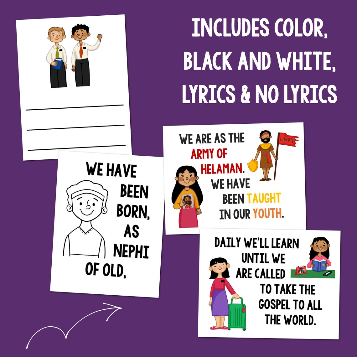 We'll Bring the World His Truth Flip Chart Visual Aids Singing Time ...