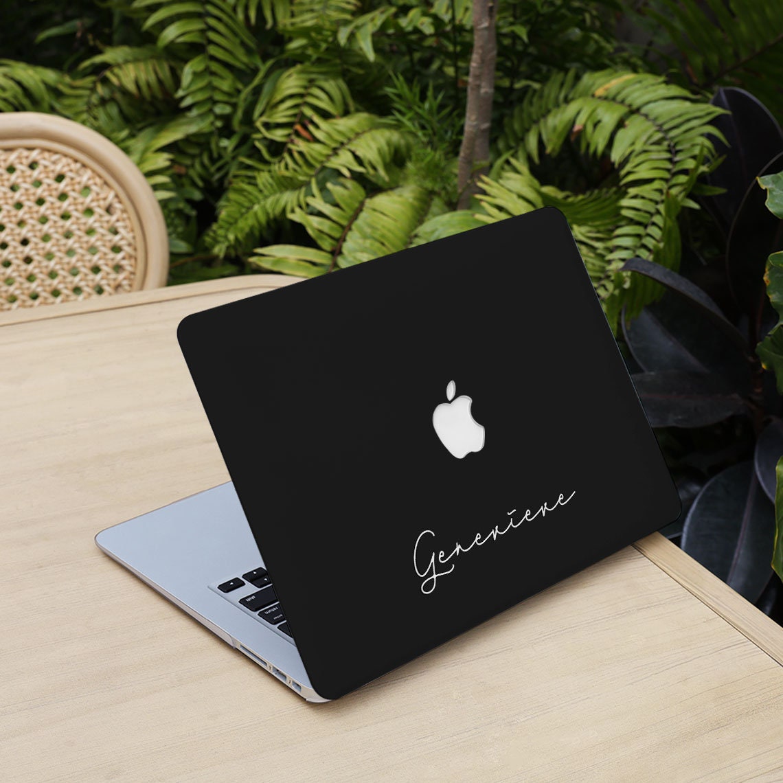 Classic Black Simple Custom MacBook Protective Hard Case Laptop Cover ...