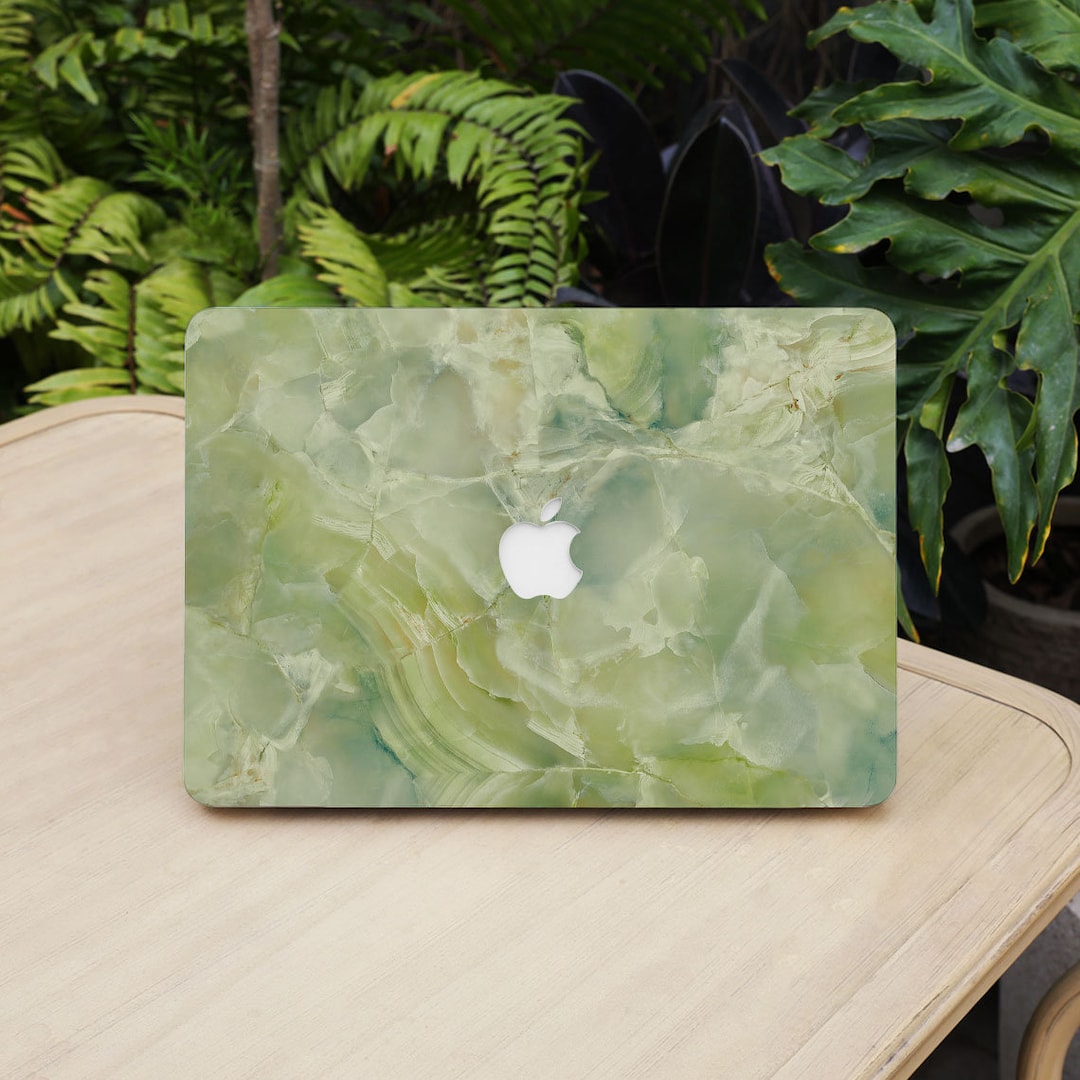 Green Marble Print Hard MacBook Case Laptop Cover for Mac 16 15 14 13 ...
