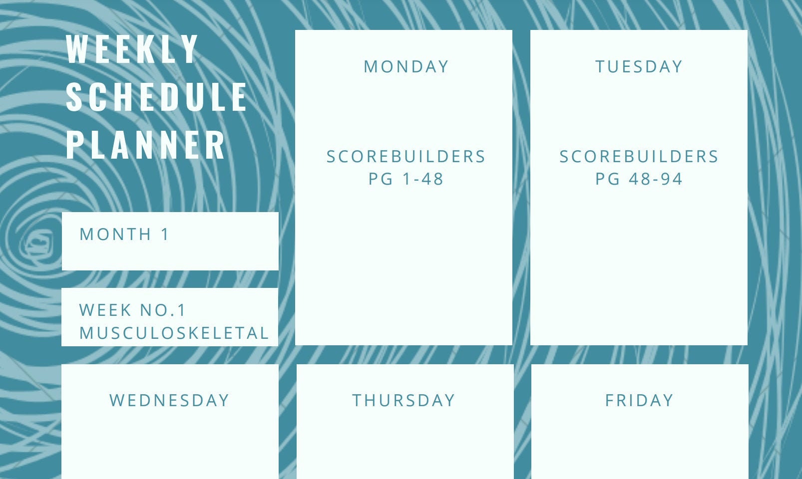 Npte Study Schedule Template