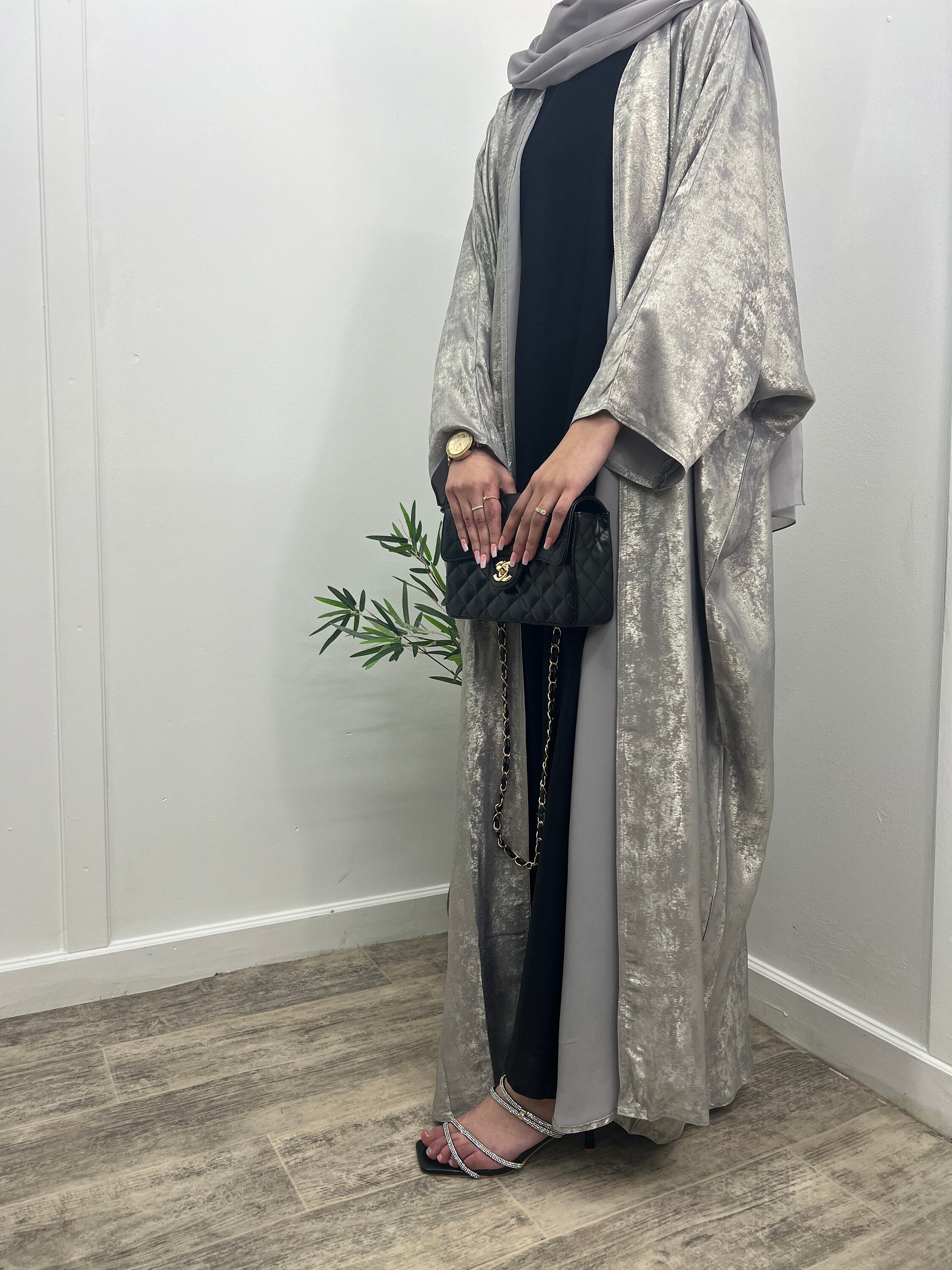 Luxury Dubai Abayaeid Outfit open Abaya Chiffon Hijab Khaleeji Abaya ...