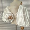 White Chiffon Sleeves, Wedding Detachable Sleeves, Bridal Sleeves ...