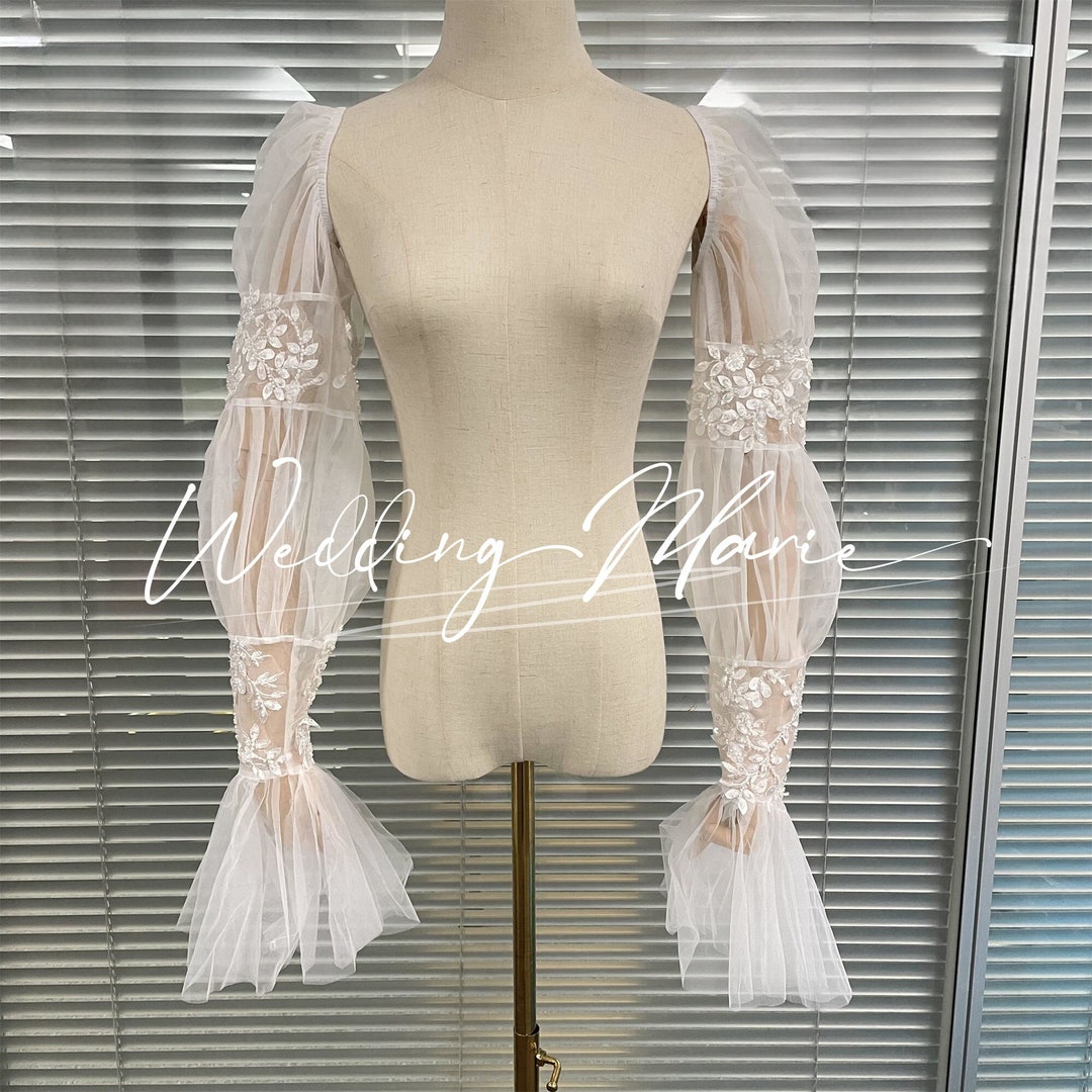 Sequined Detachable Sleeves, Long Fairy Sleeves, Wedding Dress ...