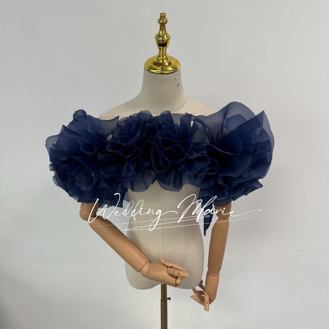 Navy Blue Wrap, Off-the-shoulder Wrap, Pageant Dress Shawl With Bandage ...