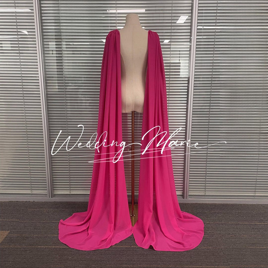 Custom Color Shoulder Veil, Chiffon Shoulder Veil, Fairy Cape Veil for ...