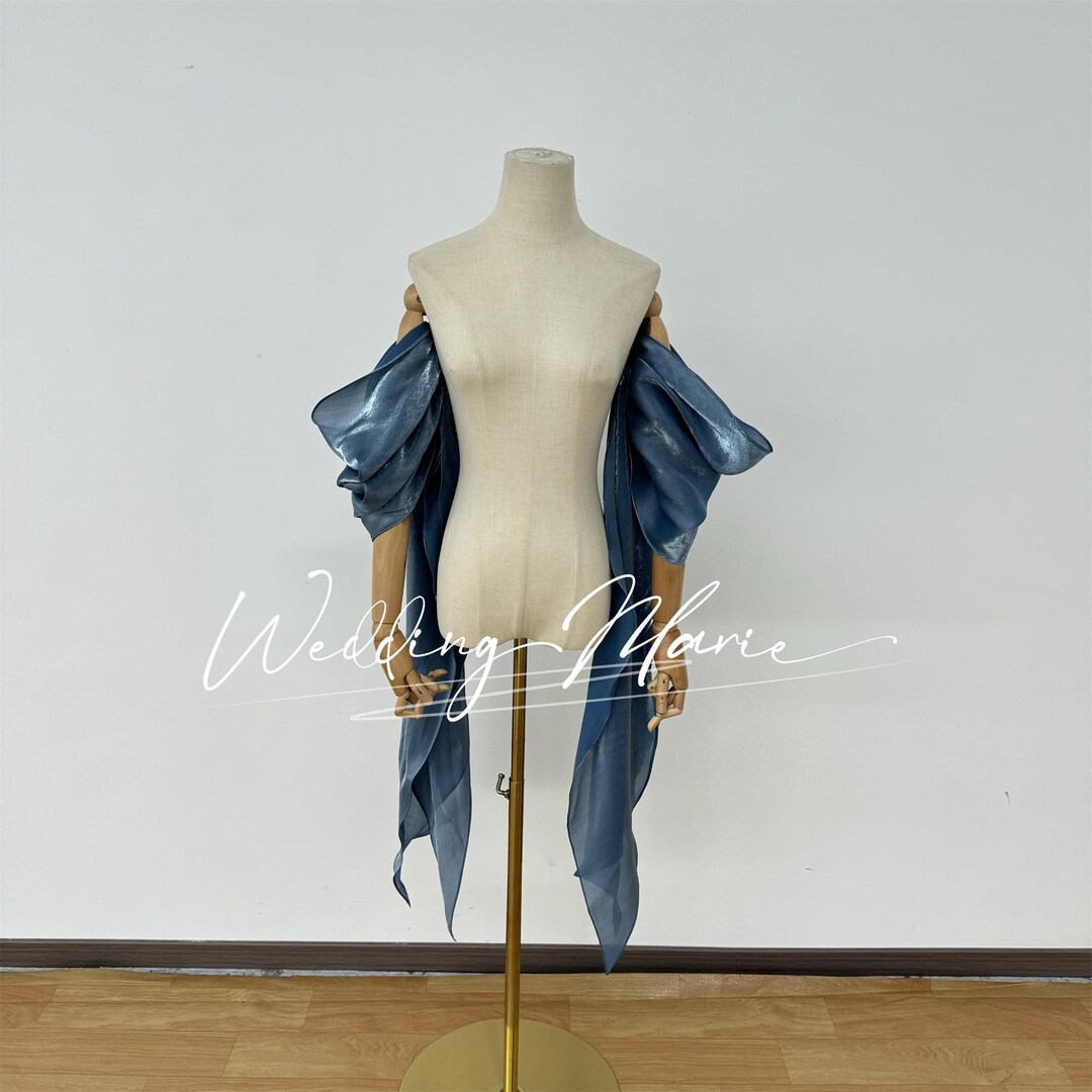 Off-the-shoulder Sleeves, Fairy Sleeves With Train, Shimmer Fabric ...